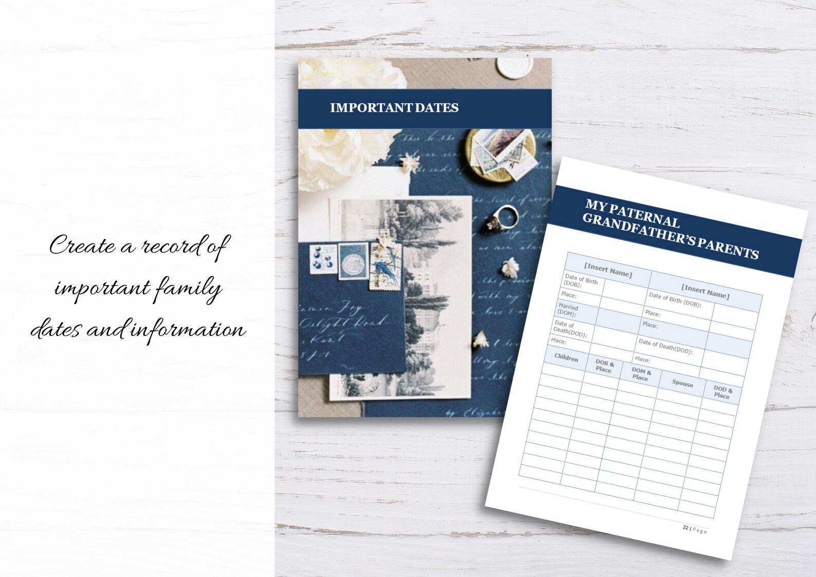 Our Family Book Template | MS Word | Instant Printable Download ...