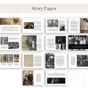 Family History Photo Book Template | Canva Template | Ancestry ...