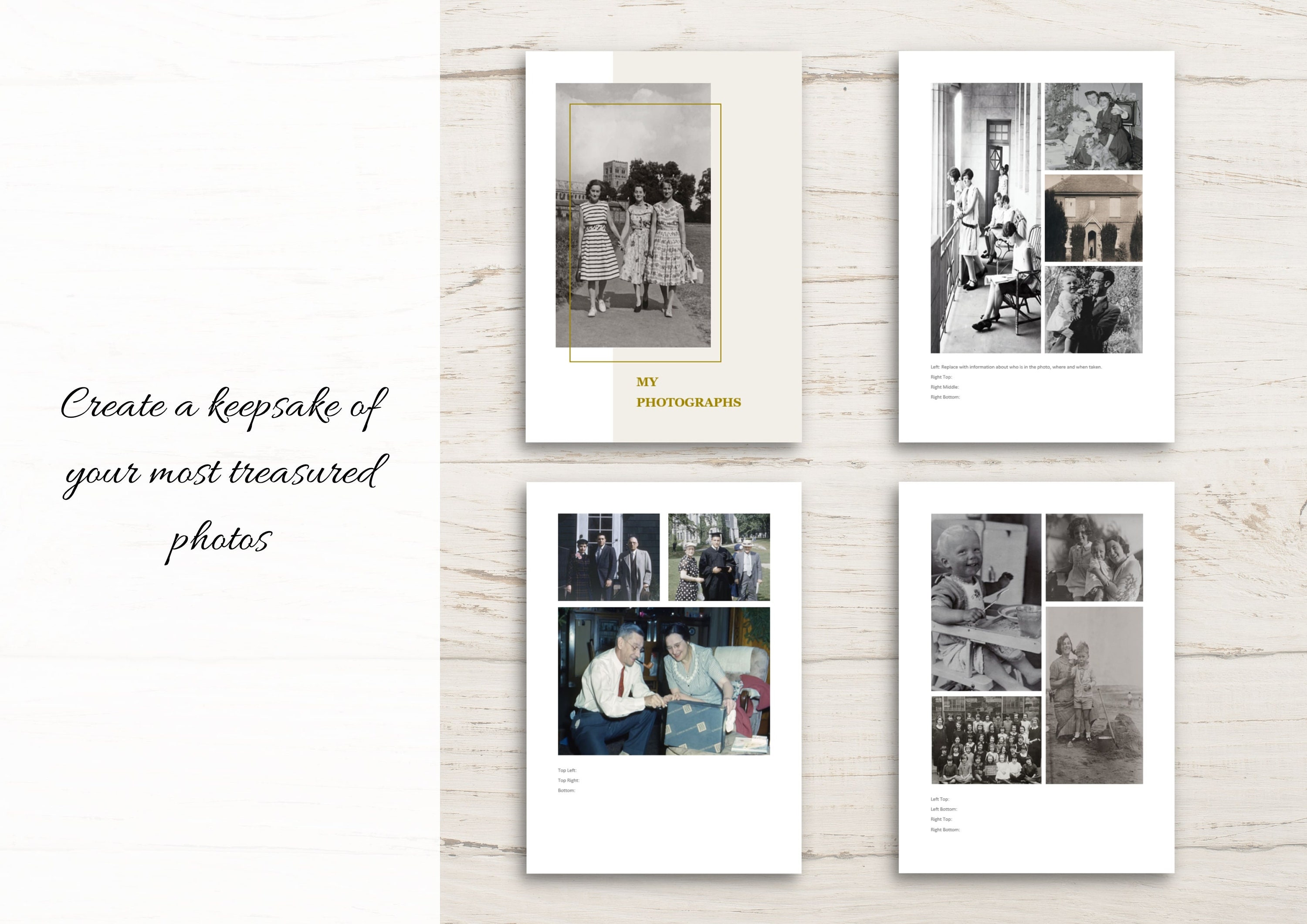 My Life Book Template | MS Word | Instant Printable Download | Simple ...