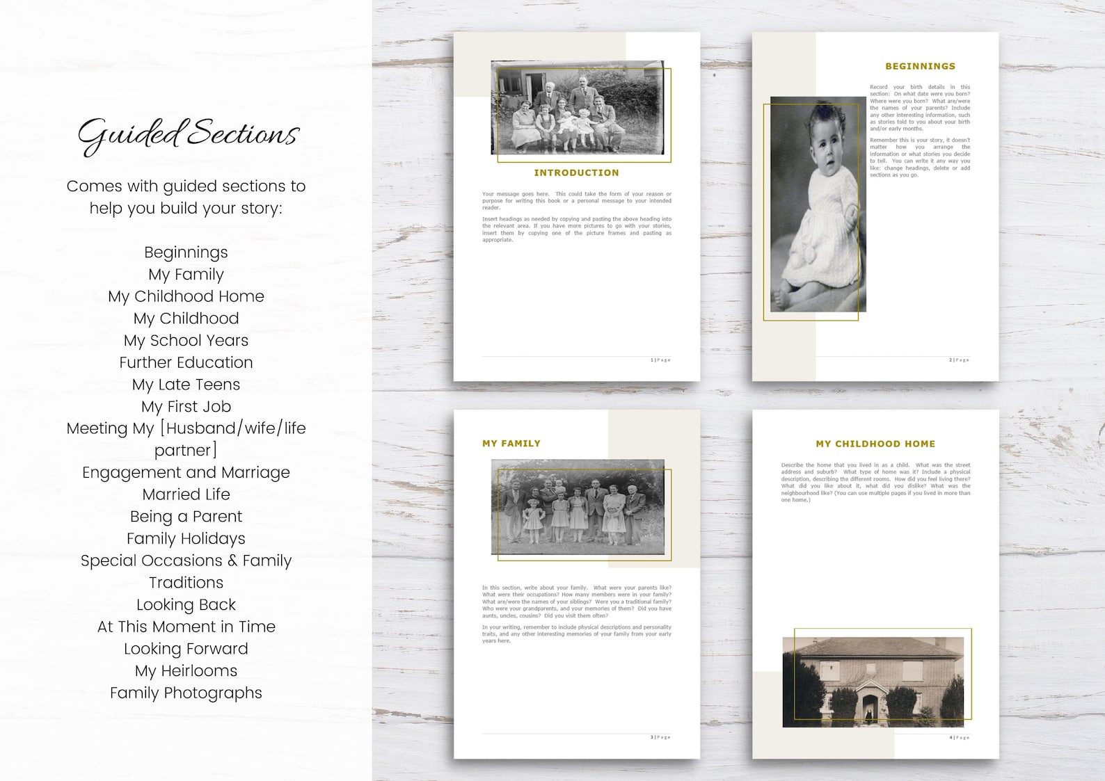 My Life Book Template | MS Word | Instant Printable Download | Simple ...