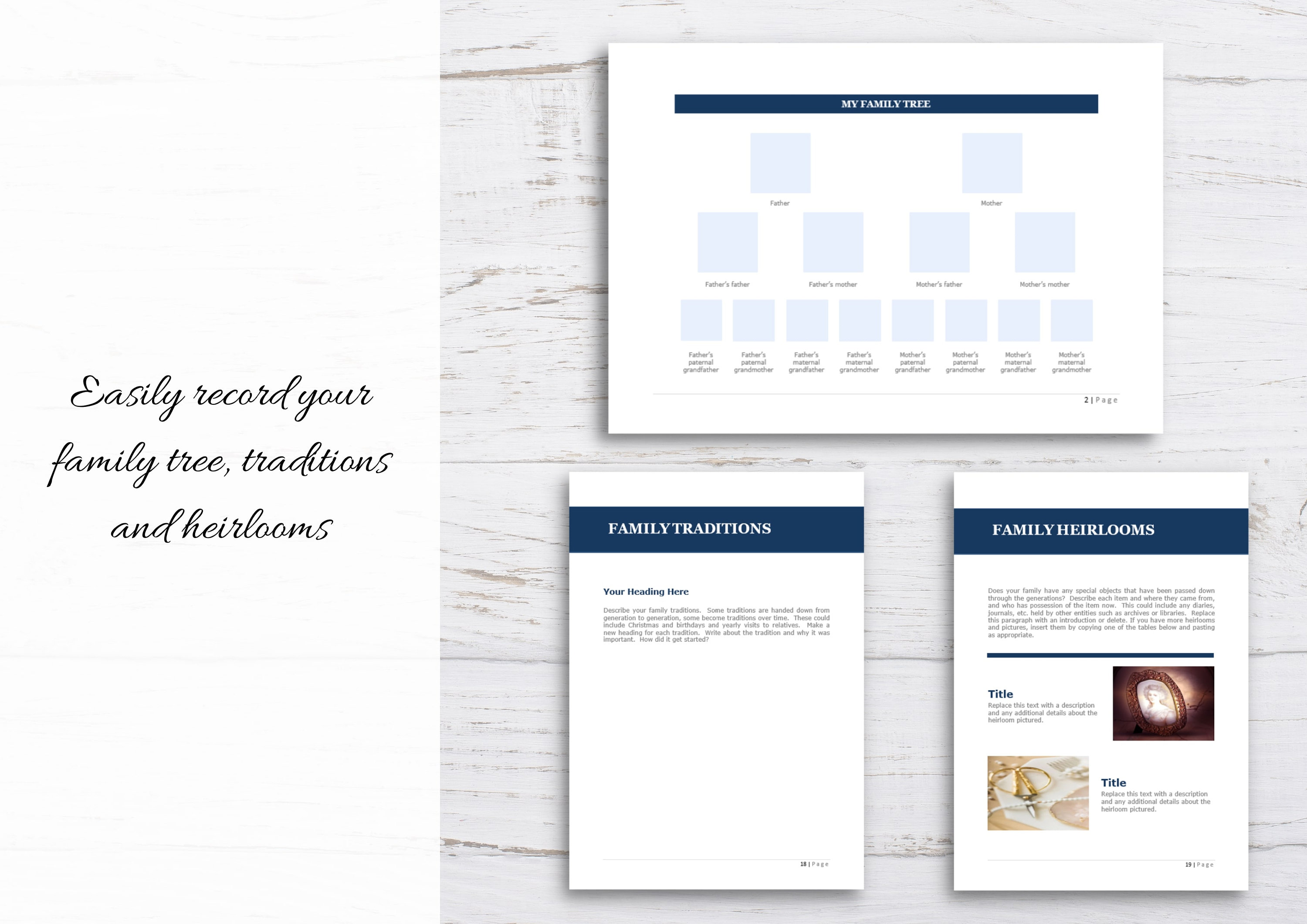 Our Family Book Template | MS Word | Instant Printable Download ...