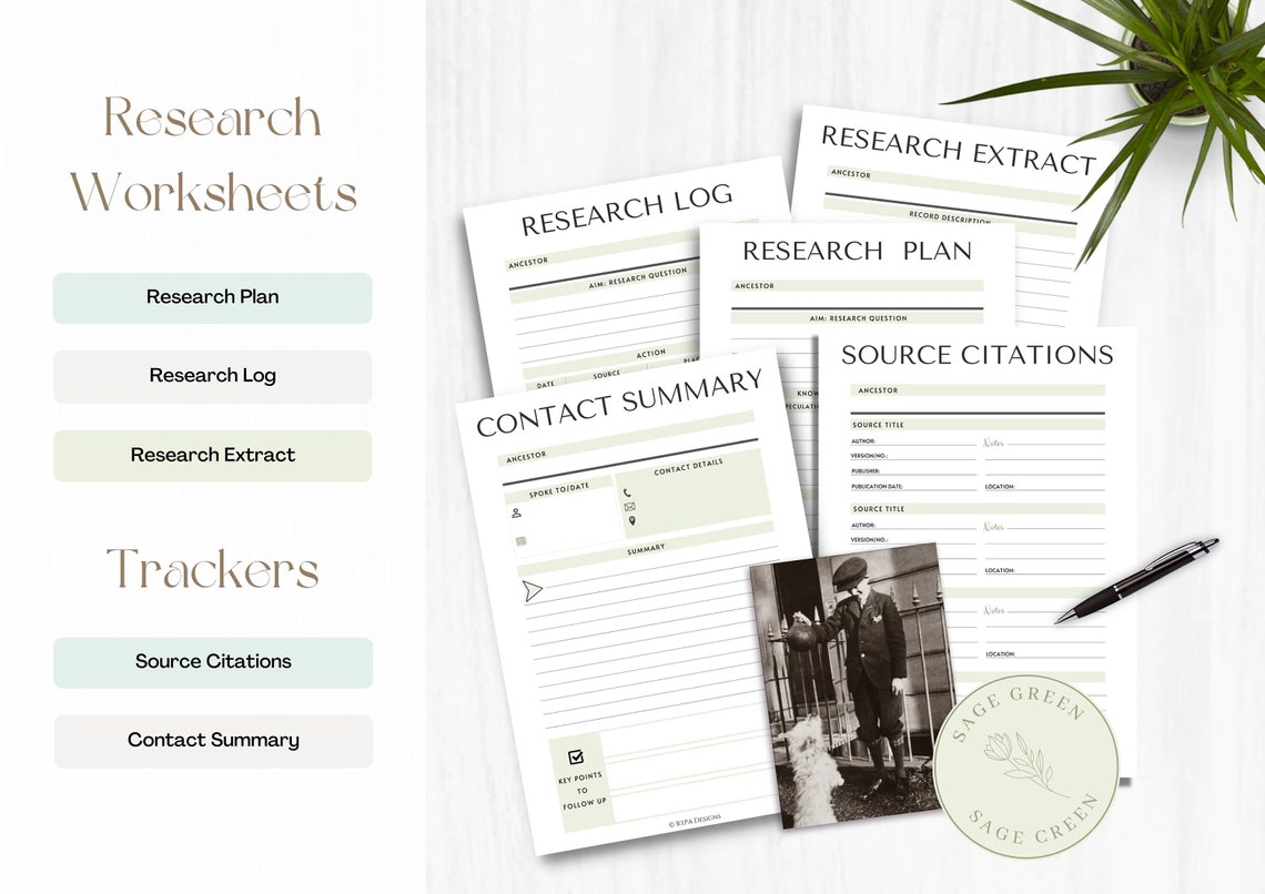 Family History Beginner's Bundle | Worksheets | PDF | Genealogy | Sage ...