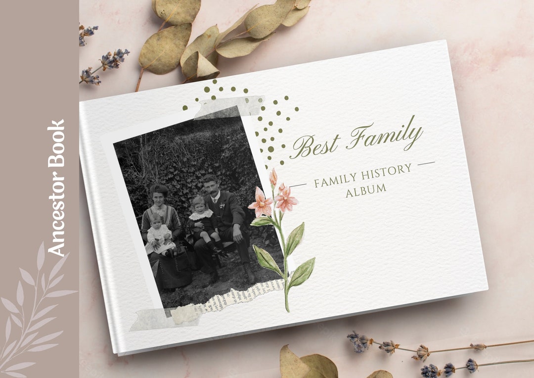 Family History Photo Book Template | Canva Template | Ancestry ...