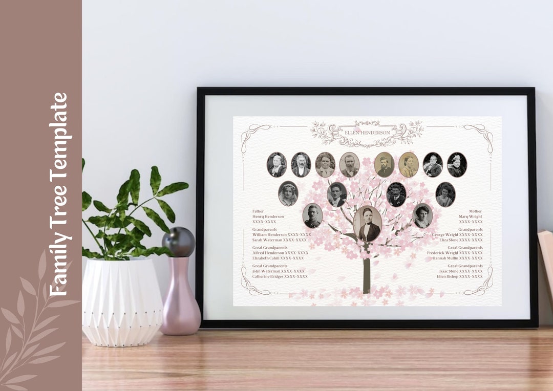 Family Tree Template | Family Tree Chart | Genealogy Print | Family ...