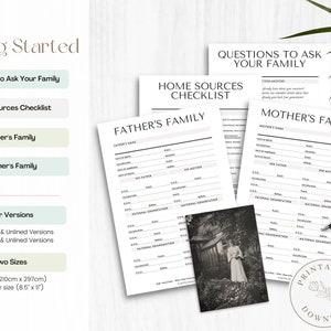 Family History Beginner's Bundle | Worksheets | PDF | Genealogy ...