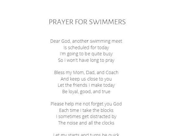 Swimmers Prayer - Etsy