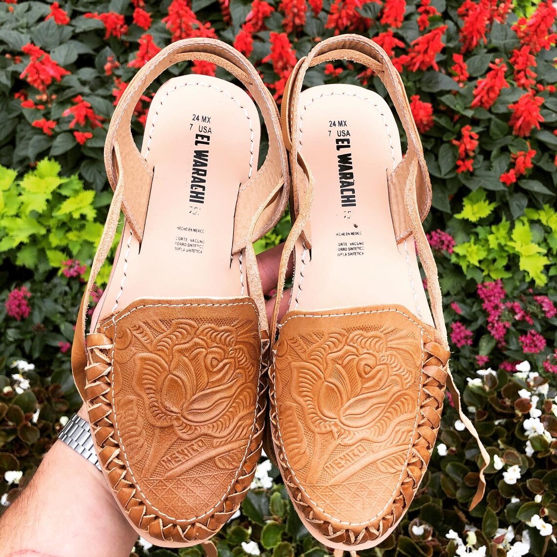 Rosalinda Huaraches by El Warachi - 100% Handmade Leather Huaraches - Etsy