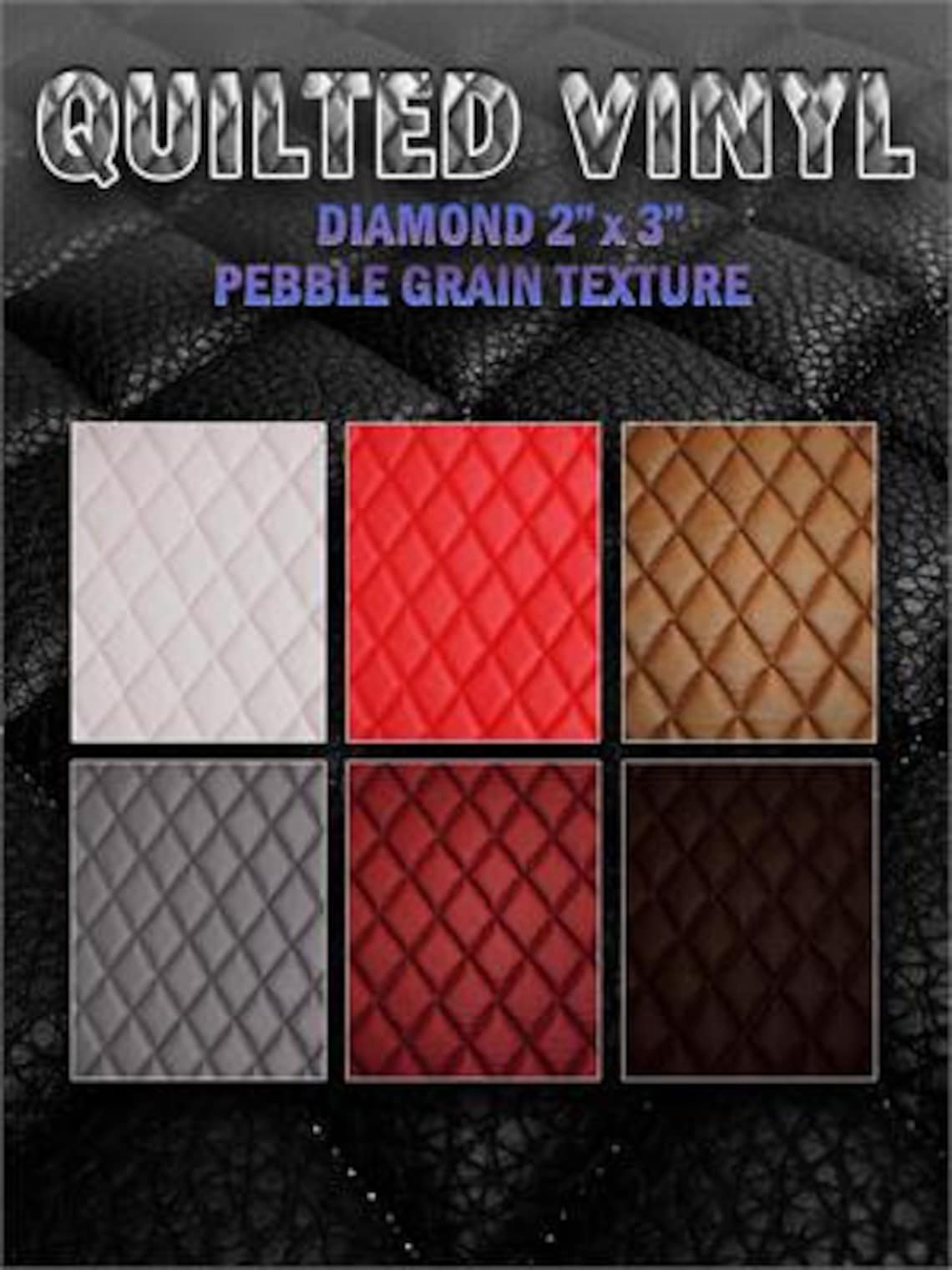 Vinyl Grain Texture Quilted Foam Fabric 2x3 - Etsy Canada