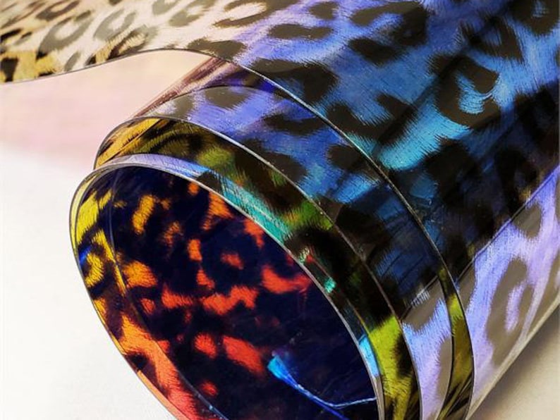Hologram Transparent Leopard Print Plastic Vinyl Fabric 54" Wide ...