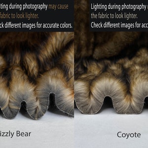 Faux Animal Fake Fur 900-1400gram Heavy Full Long Pile 65" Wide Sold by ...