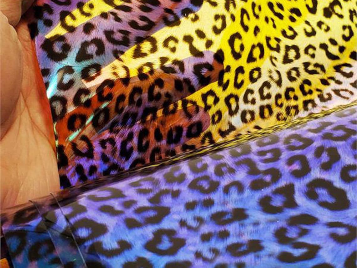 Hologram Transparent Leopard Print Plastic Vinyl Fabric 54" Wide ...
