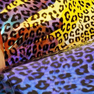 Hologram Transparent Leopard Print Plastic Vinyl Fabric 54" Wide ...