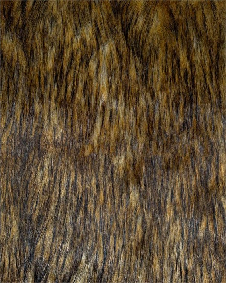 Faux Animal Fur Fabric GRIZZLY BEAR Long Pile 1400gram Heavy 58" Wide ...