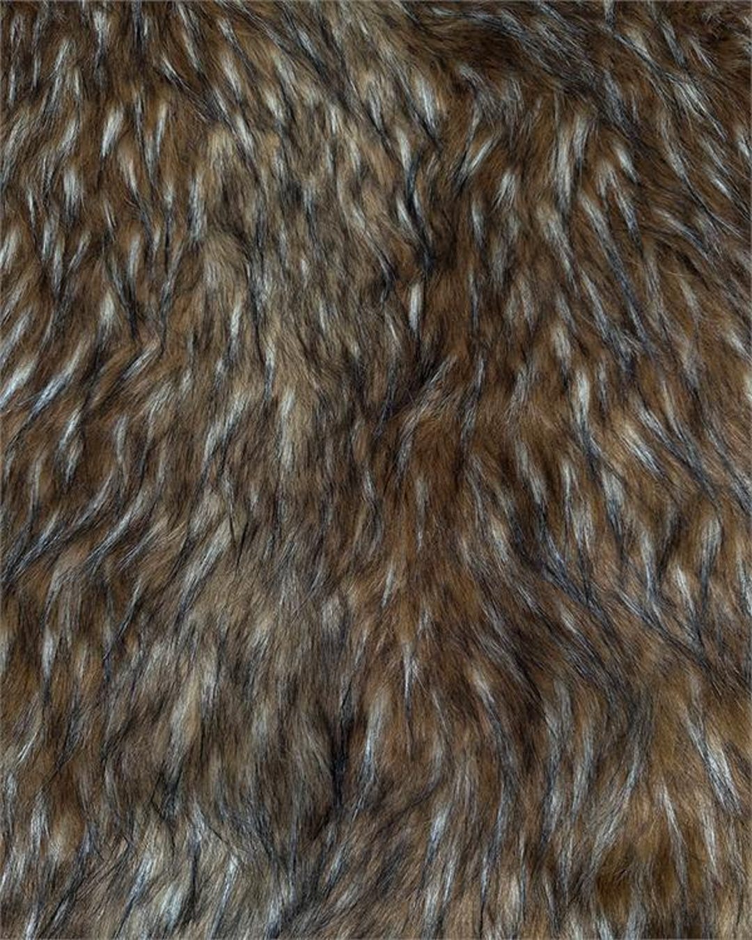 Faux Animal Fur Fabric WILD COYOTE Long Pile 1400gram Heavy 58" Wide ...