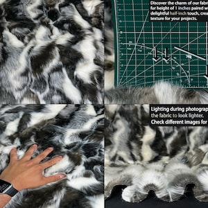 Faux Fur Fabric Long Pile Tribal Patchwork 58" W/continuous Yard ...