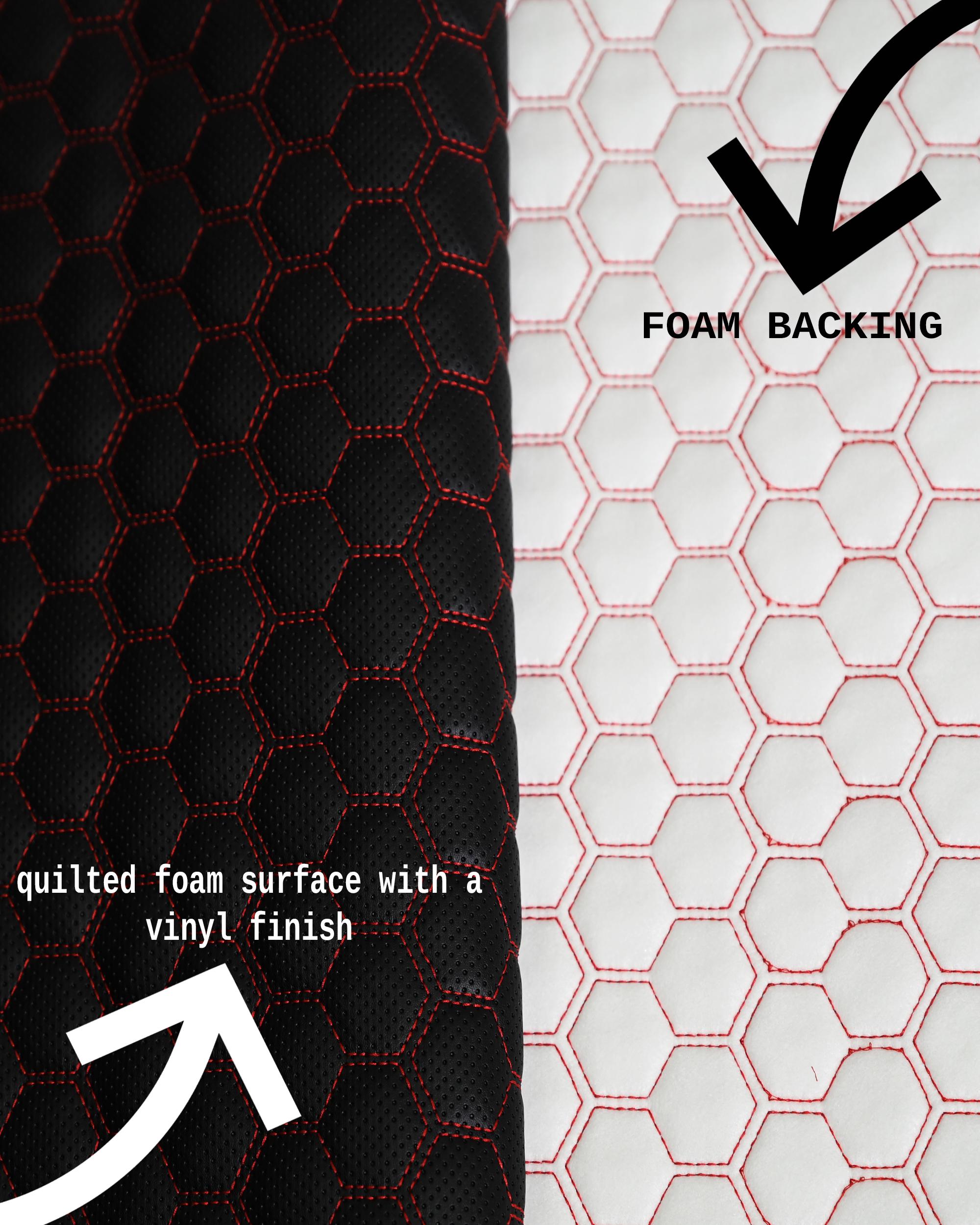 Vinyl QUILTED Foam Padded Fabric 3/8" Foam Backing UPHOLSTERY Headliner ...