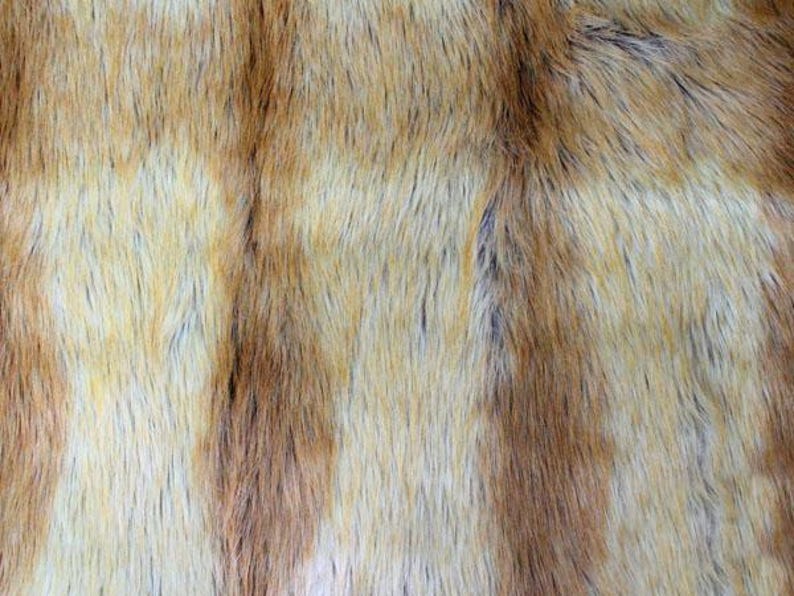 Faux Animal Fur Fabric ELEGENT FOX Long Pile 1400gram Heavy 58" Wide ...