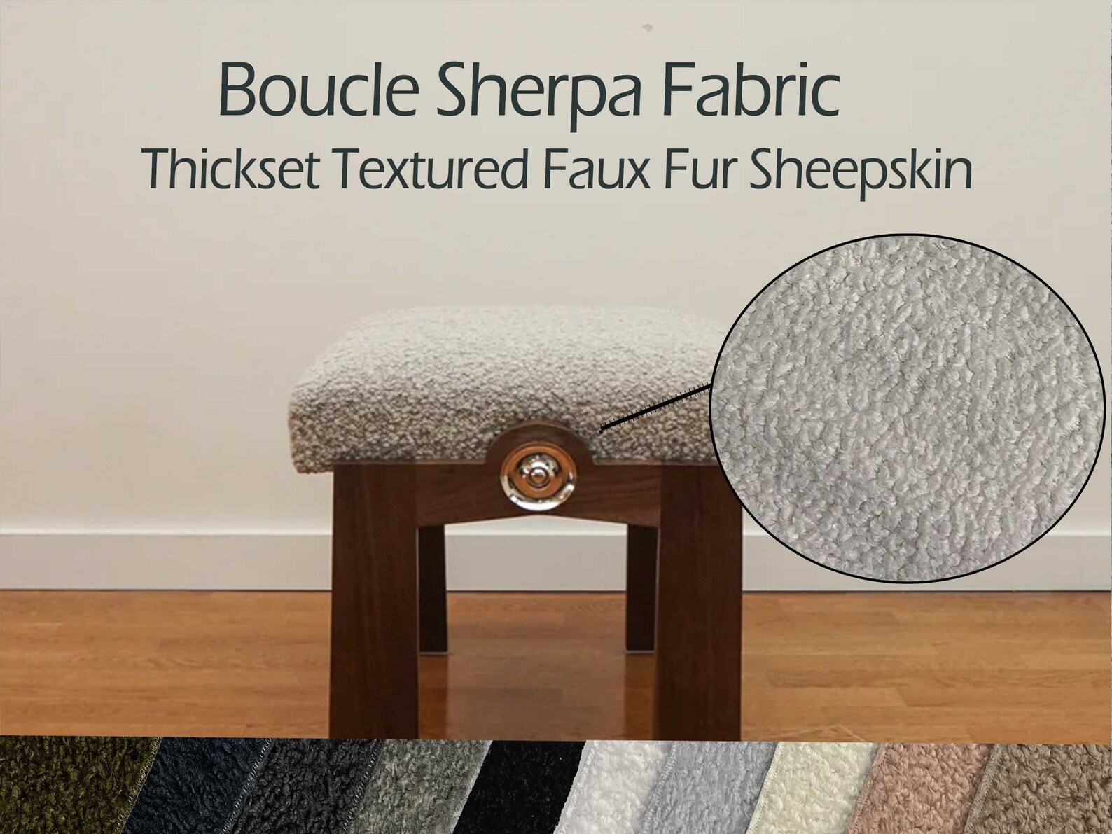 BOUCLE Fuax Fur Shearling Sheepskin Sherpa Fabric With SUEDE BACKING ...