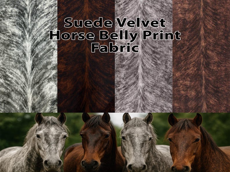 Suede Velvet Horse Belly Print Fabric Upholstery Drapery Home Decor ...