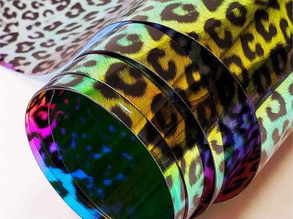 Hologram Transparent Leopard Print Plastic Vinyl Fabric 54" Wide ...