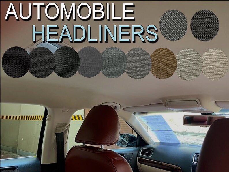 FLAT KNIT Headliner 3/16 W FOAM Backing Fabric - Automotive Upholstery ...