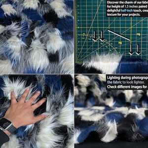 Faux Fur Fabric Long Pile Tribal Patchwork 58" W/continuous Yard ...