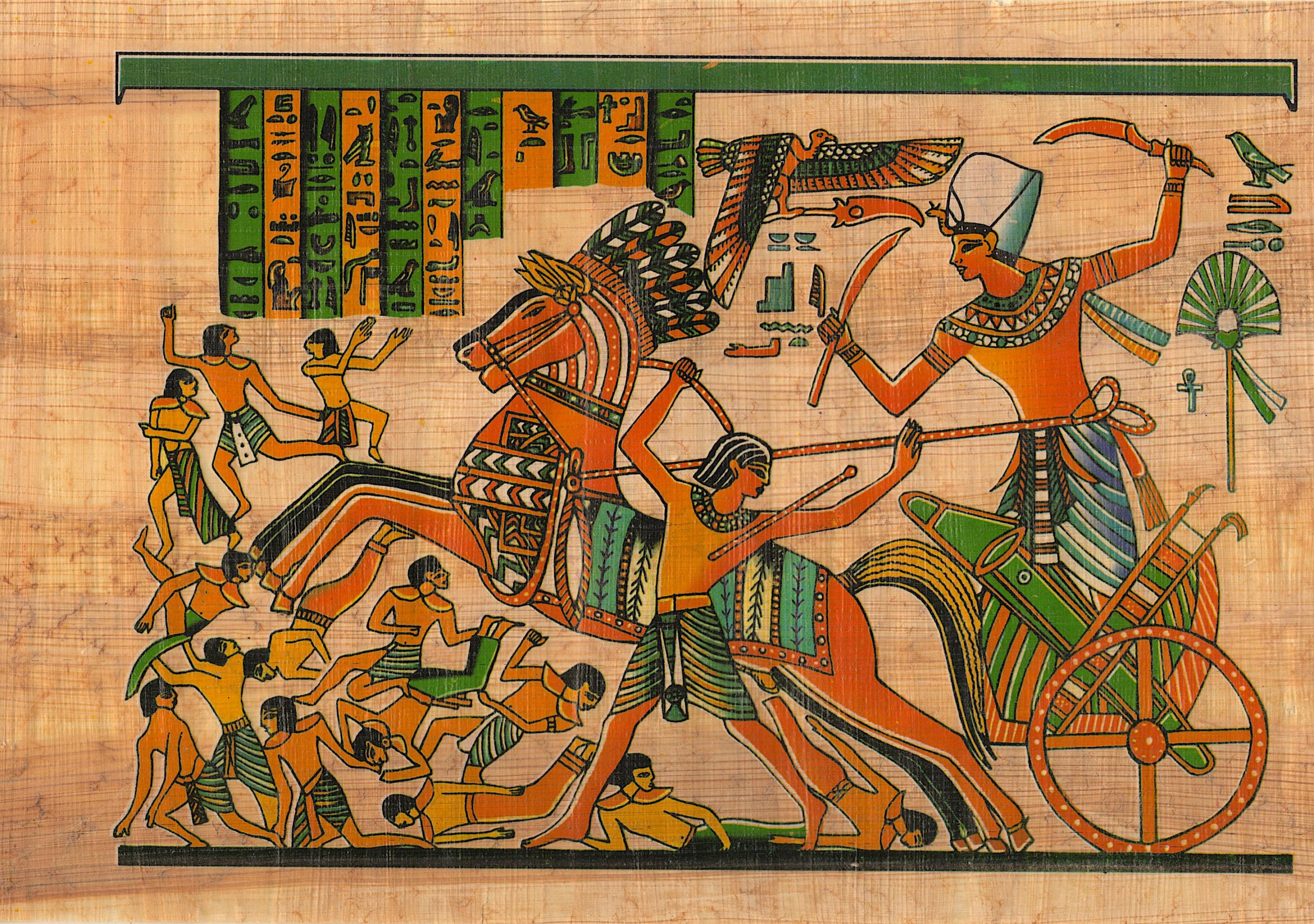 Ramesses II Battle of Kadesh Papyrus 12X8 Inches | Etsy