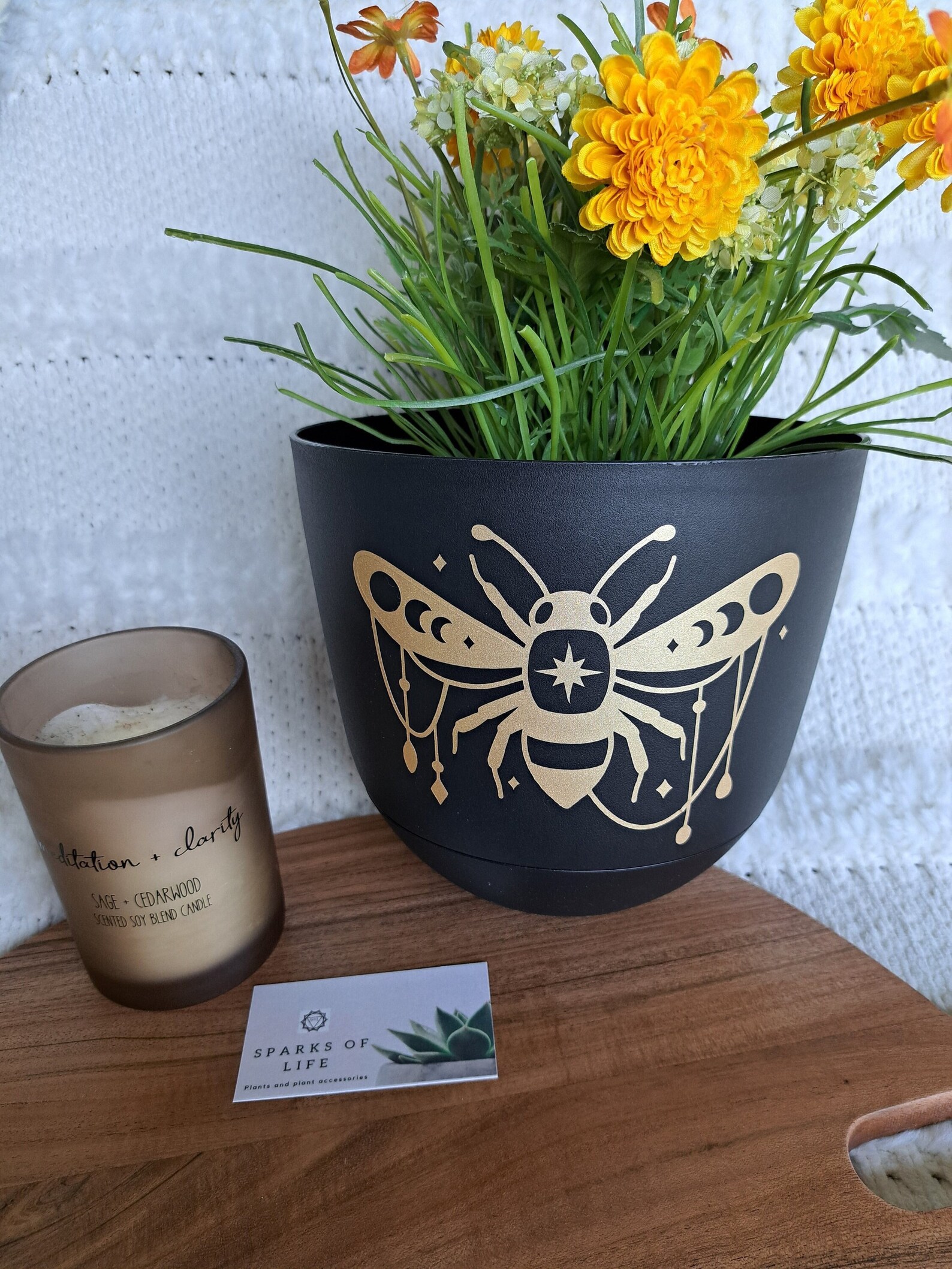 Bee Plastic Planter Pot | Golden Bee Planter | Queen Bee Planter Pot - Etsy