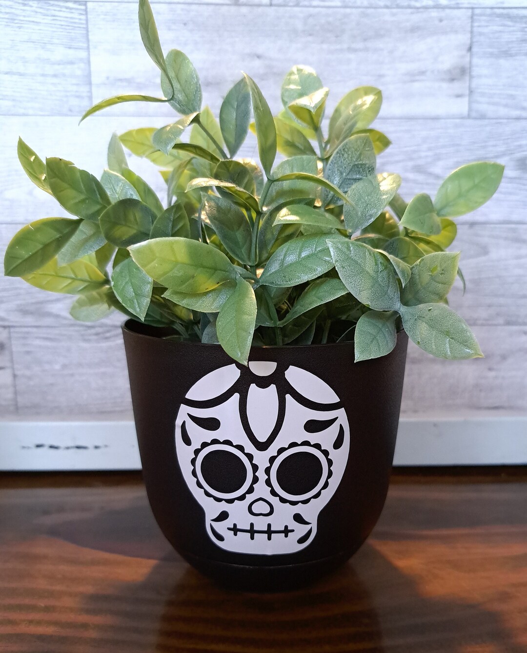 Sugar Skull Halloween Planter Pot | Skull Planter Pot | Halloween Decor ...