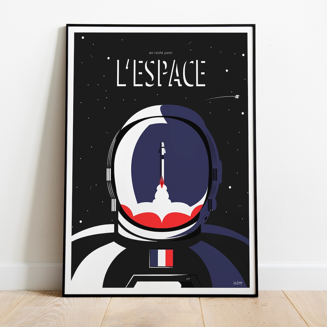 Affiche En Route Pour l'Espace | Poster Espace | Space | Poster Vintage ...