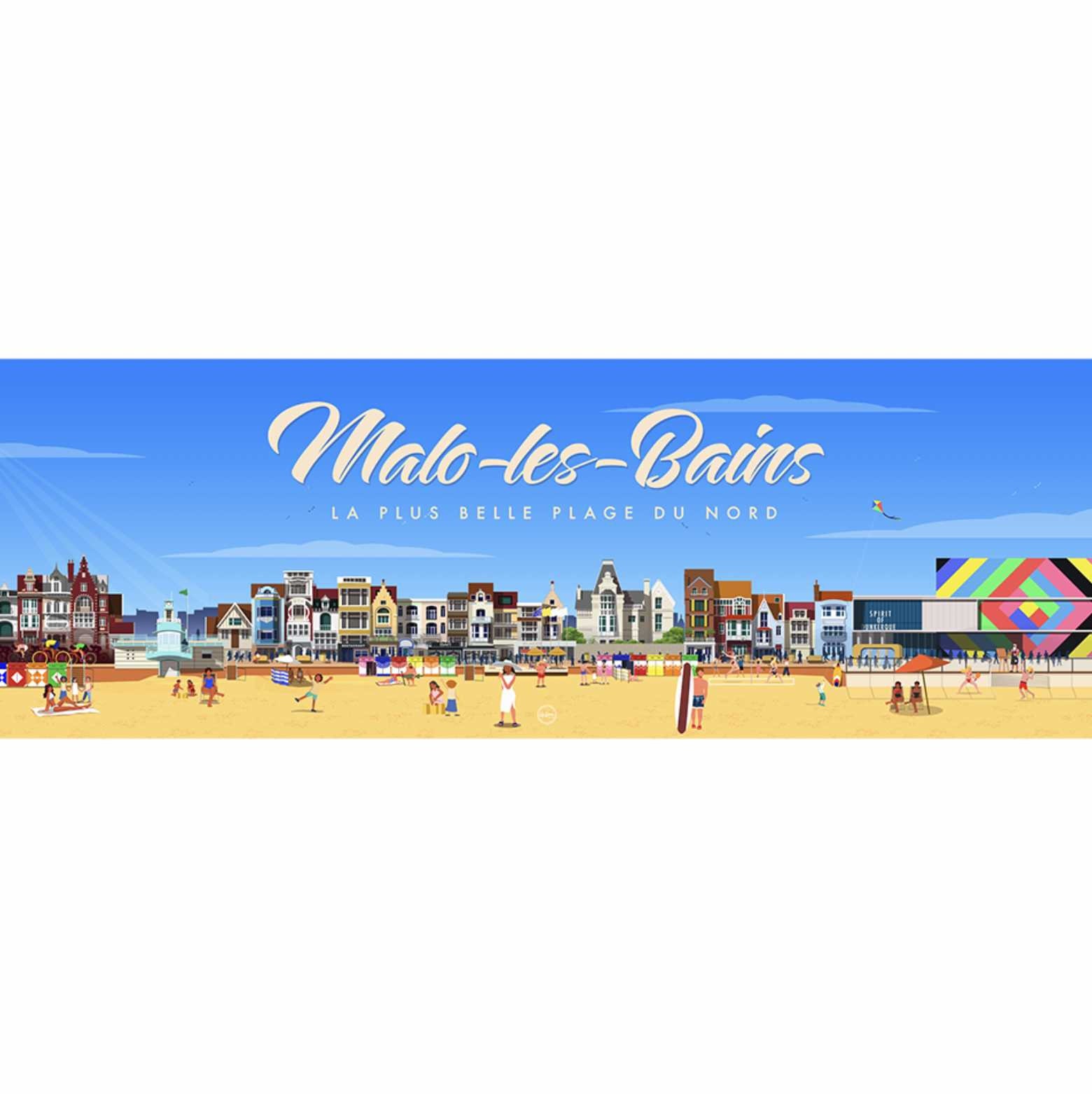Collector's Poster Malo Les Bains the Most Beautiful Beach in the North - Etsy Australia