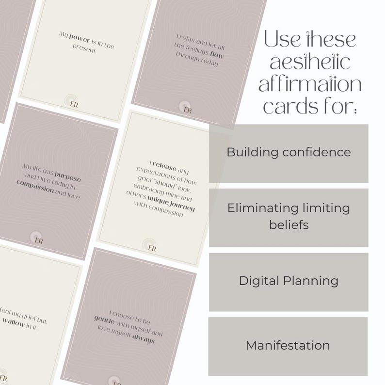 Affirmation Cards for Grief Printable, Sympathy Affirmation Deck ...