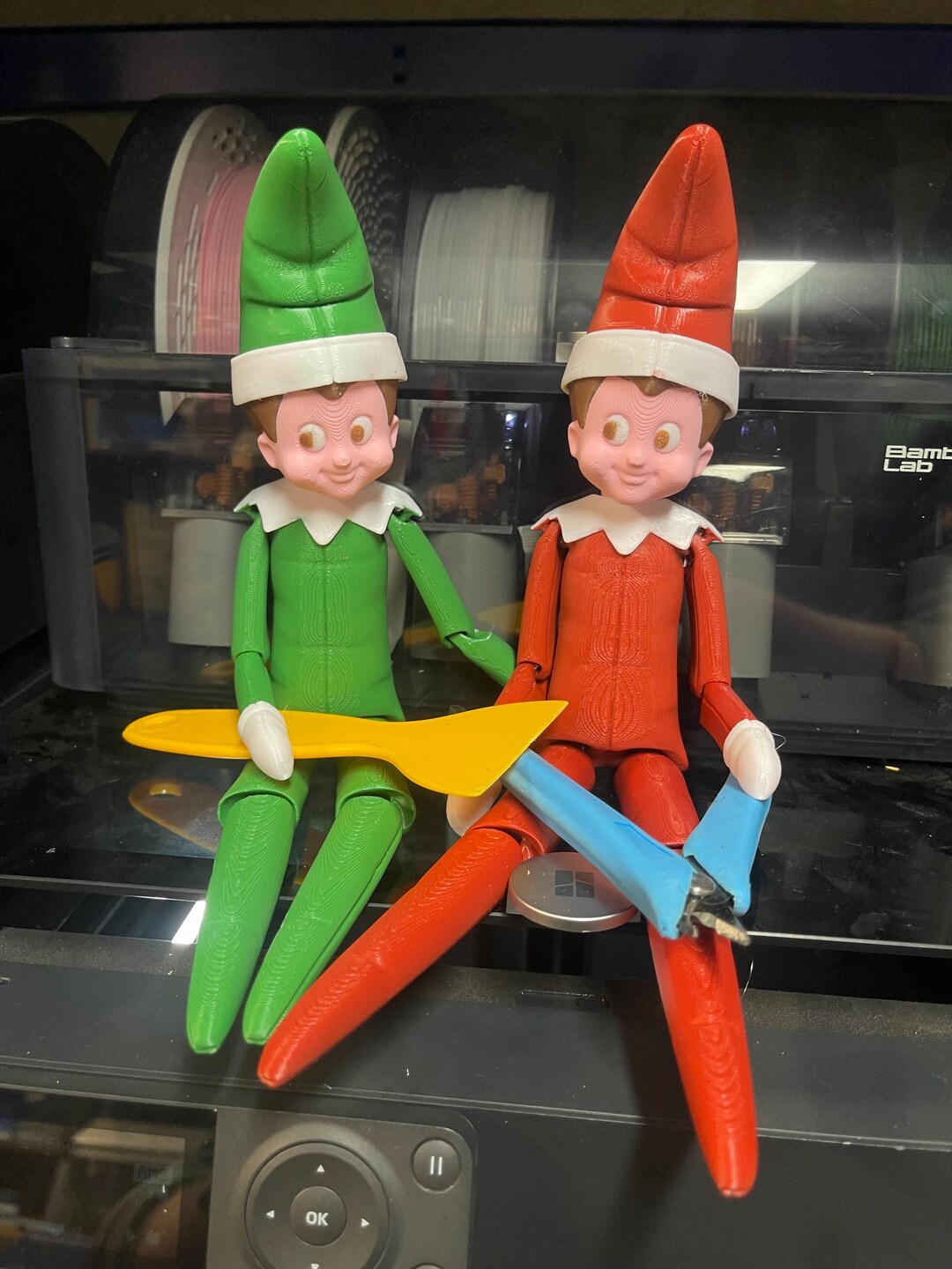 Shelfy Elfy the 3D Printed Naught Elf - Etsy