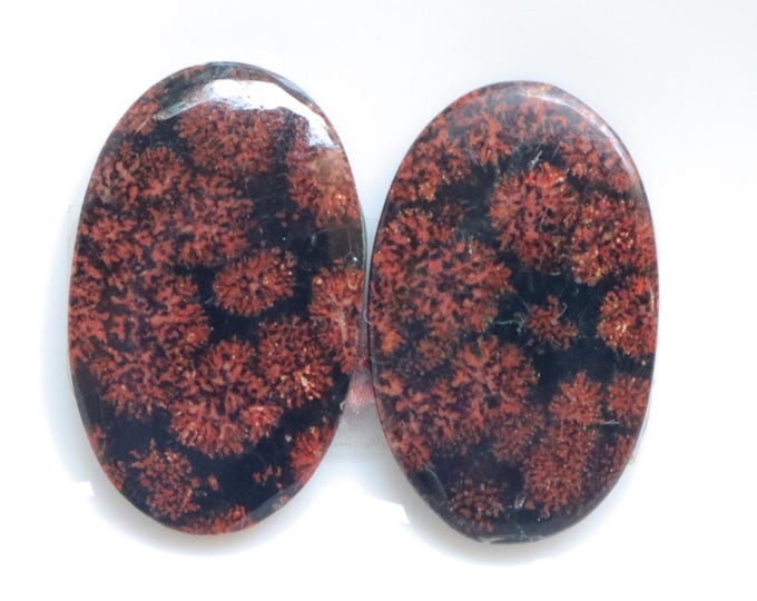 Designer Flower Obsidian Matching Pair, Natural Flower Obsidian ...