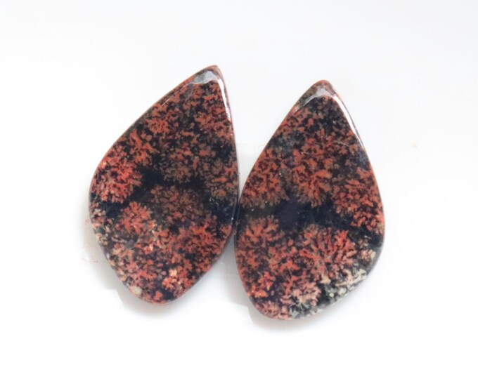 Designer Flower Obsidian Matching Pair, Natural Flower Obsidian ...