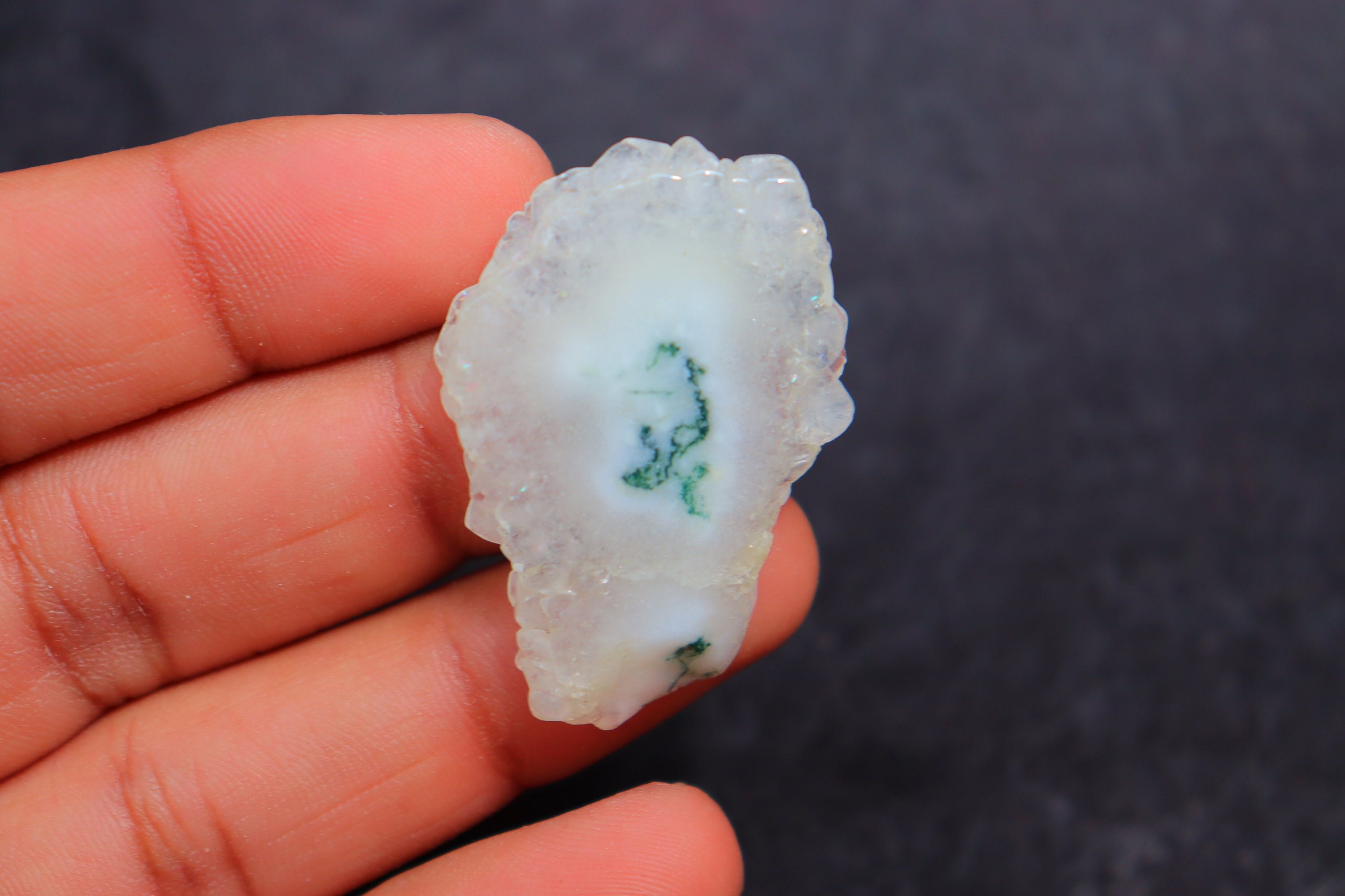Solar Moss Quartz Slice, Natural Solar Moss Quartz Gemstone, Loose ...