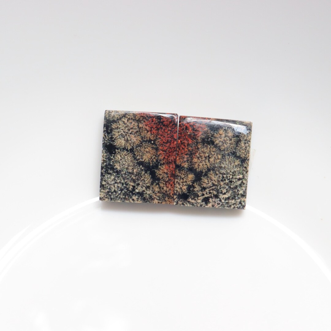 Designer Flower Obsidian Matching Pair, Natural Flower Obsidian ...
