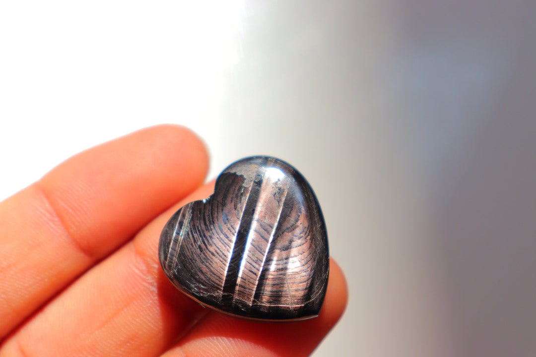 Hypersthen Herz Cabochon, natürlicher Hypersthen Edelstein, loser Stein ...