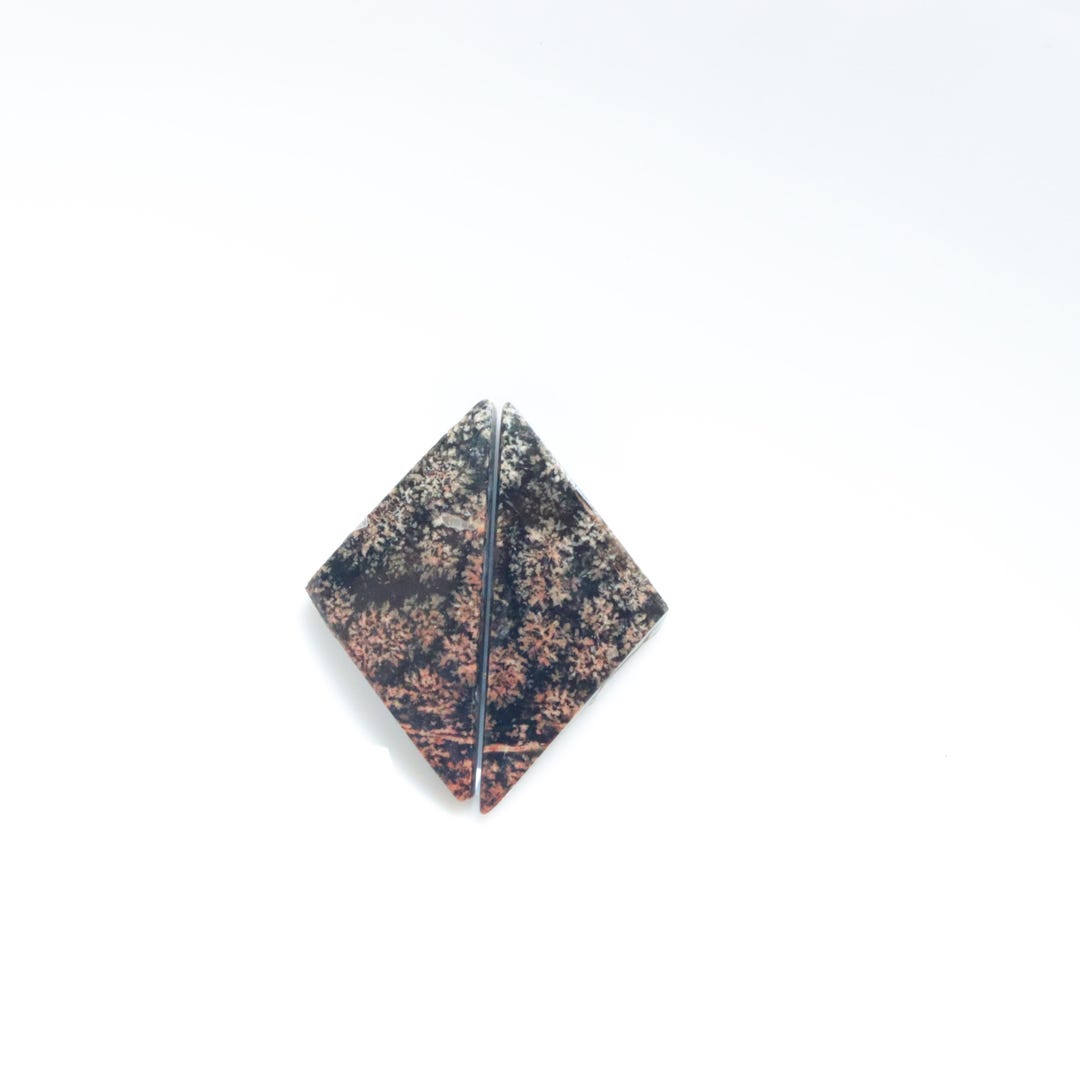 Designer Flower Obsidian Matching Pair, Natural Flower Obsidian ...