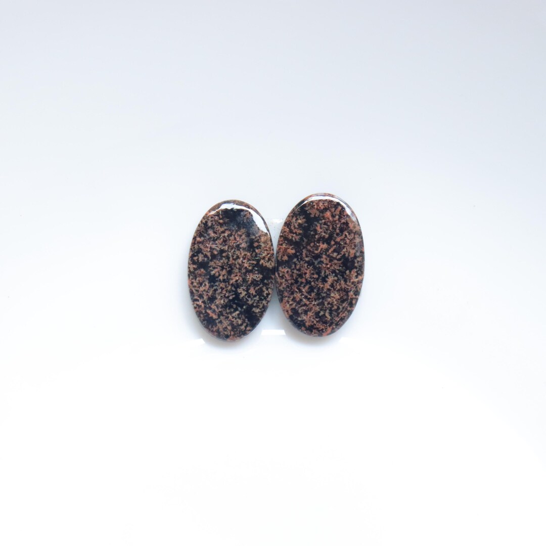 Designer Flower Obsidian Matching Pair, Natural Flower Obsidian ...
