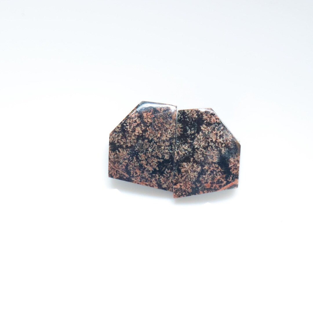 Designer Flower Obsidian Matching Pair, Natural Flower Obsidian ...