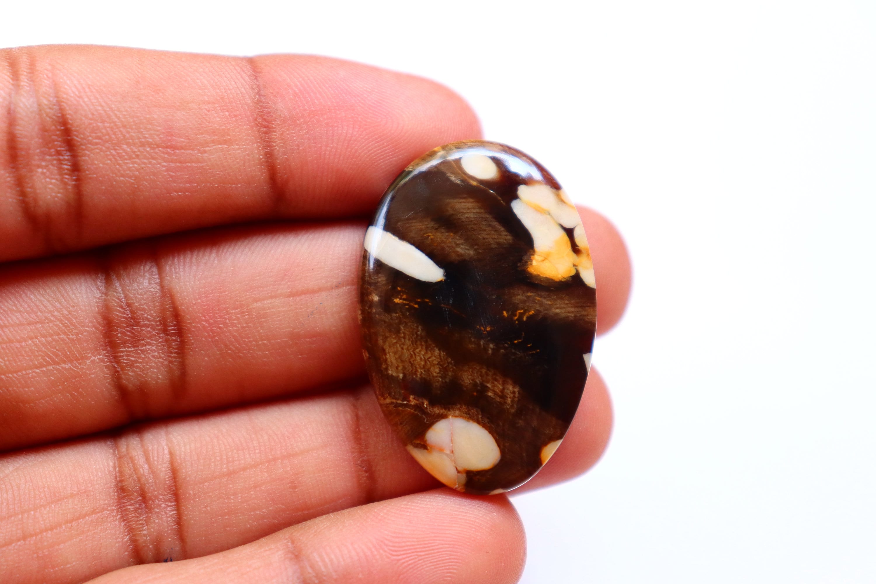 Natural Peanut Wood Jasper Cabochon Loose Stone Flatback - Etsy UK