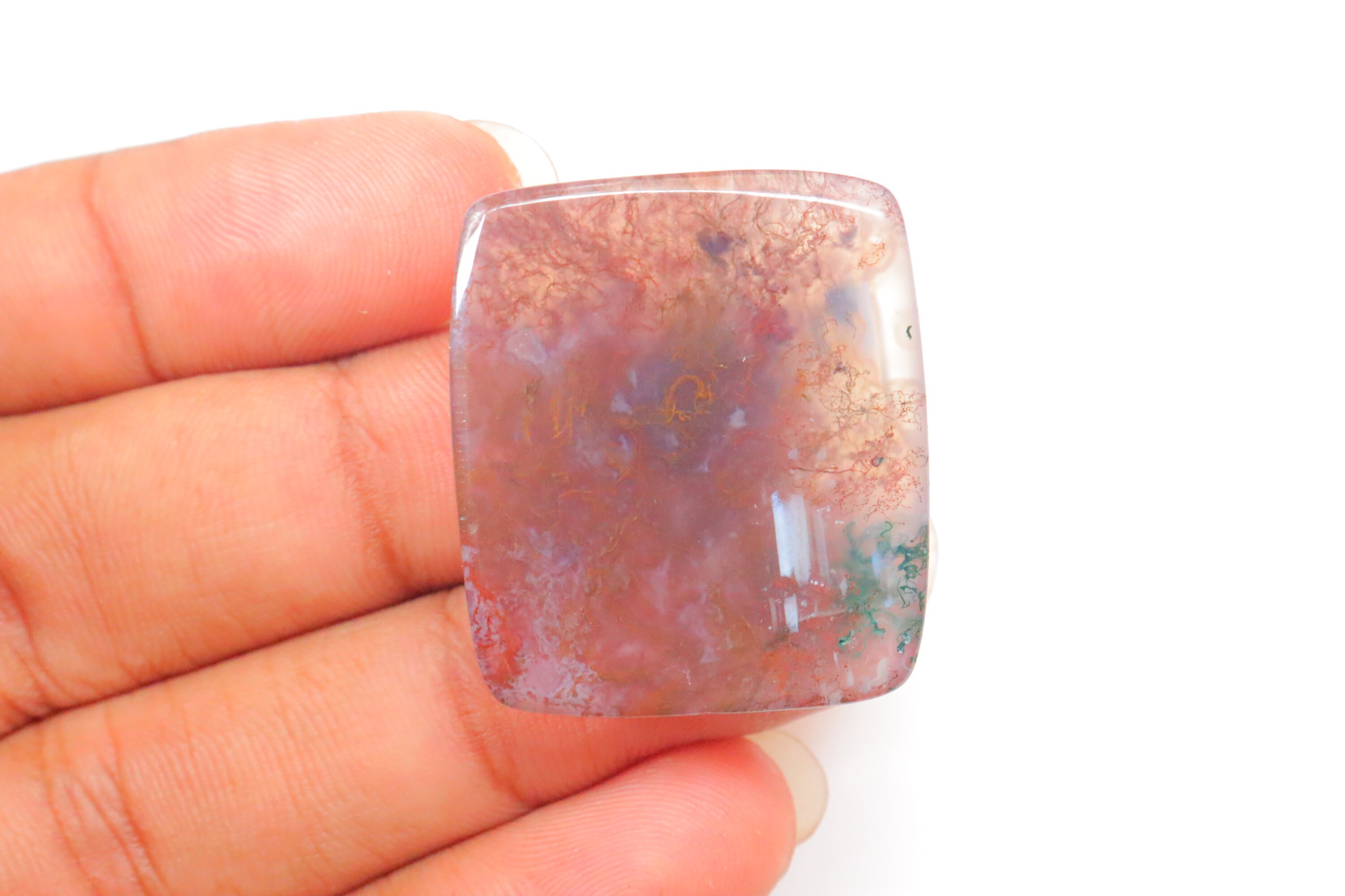 Red Moss Agate Cabochon Natural Red Moss Agate Gemstone | Etsy