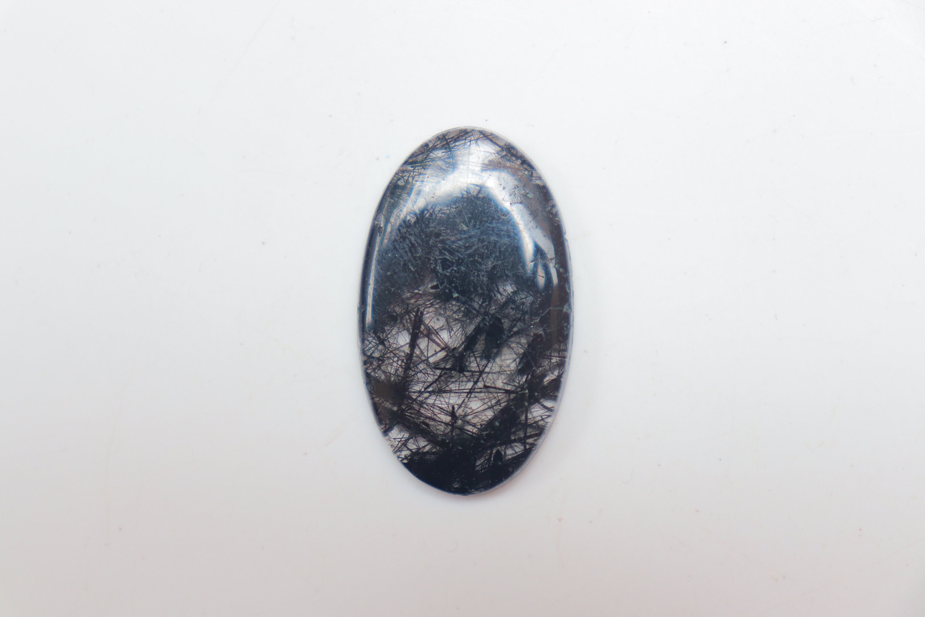 Black Rutile Quartz Cabochon Natural Black Rutile Quartz | Etsy