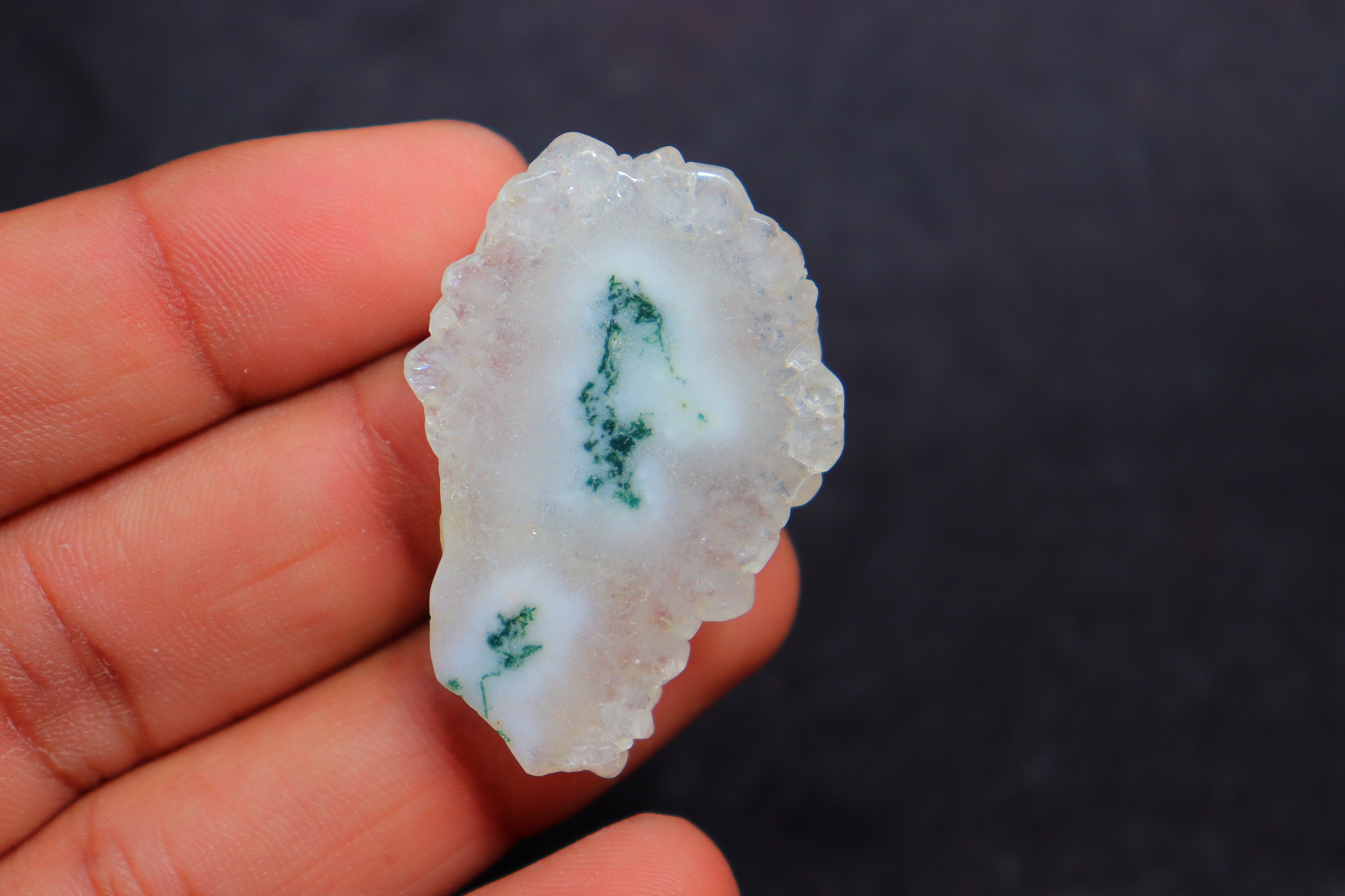 Solar Moss Quartz Slice, Natural Solar Moss Quartz Gemstone, Loose ...