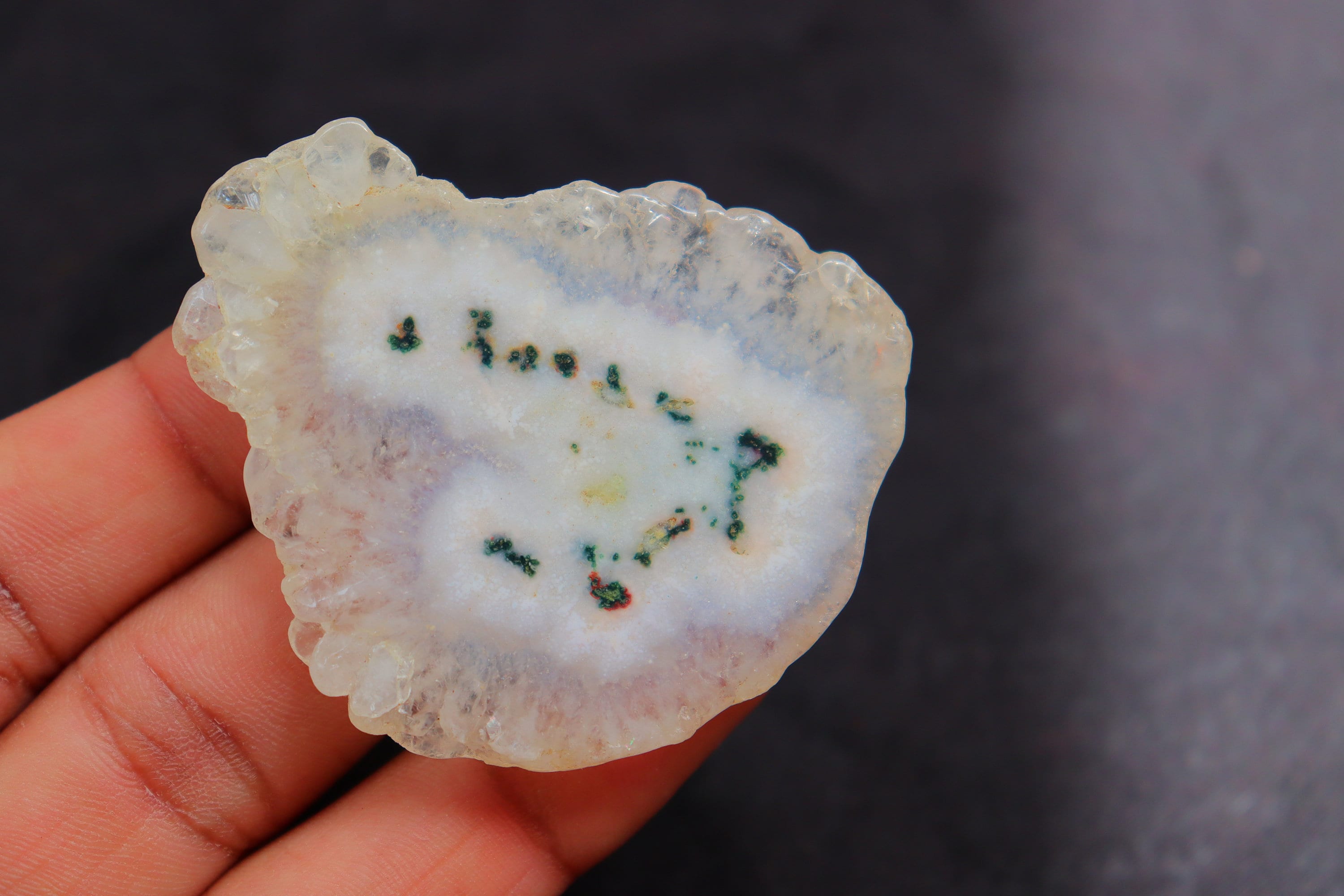 Solar Moss Quartz Slice, Natural Solar Moss Quartz Gemstone, Loose ...