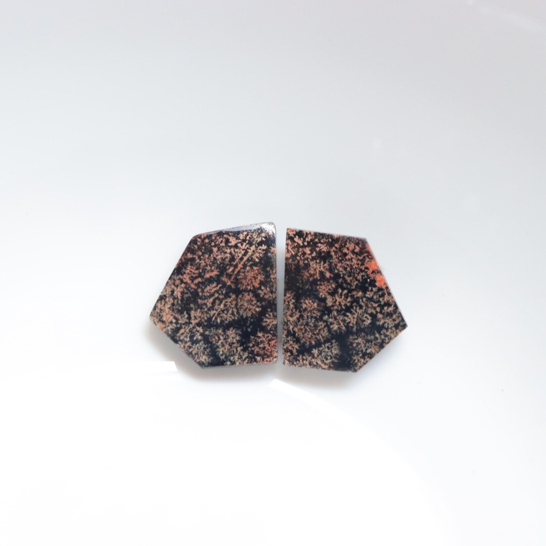 Designer Flower Obsidian Matching Pair, Natural Flower Obsidian ...