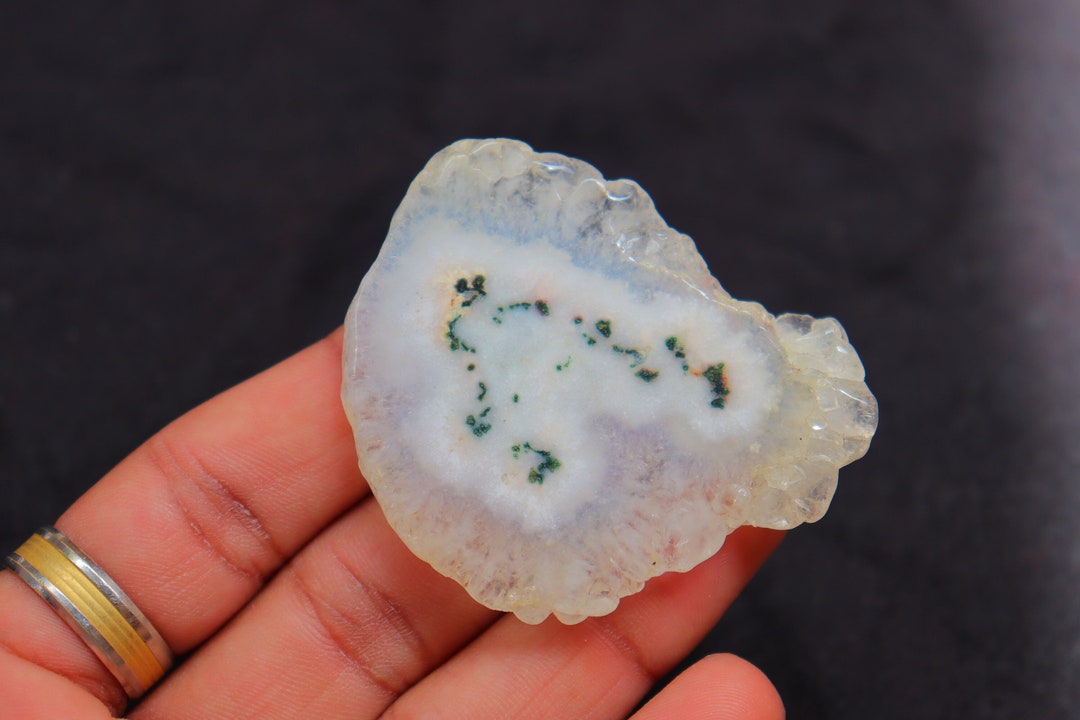 Solar Moss Quartz Slice, Natural Solar Moss Quartz Gemstone, Loose ...