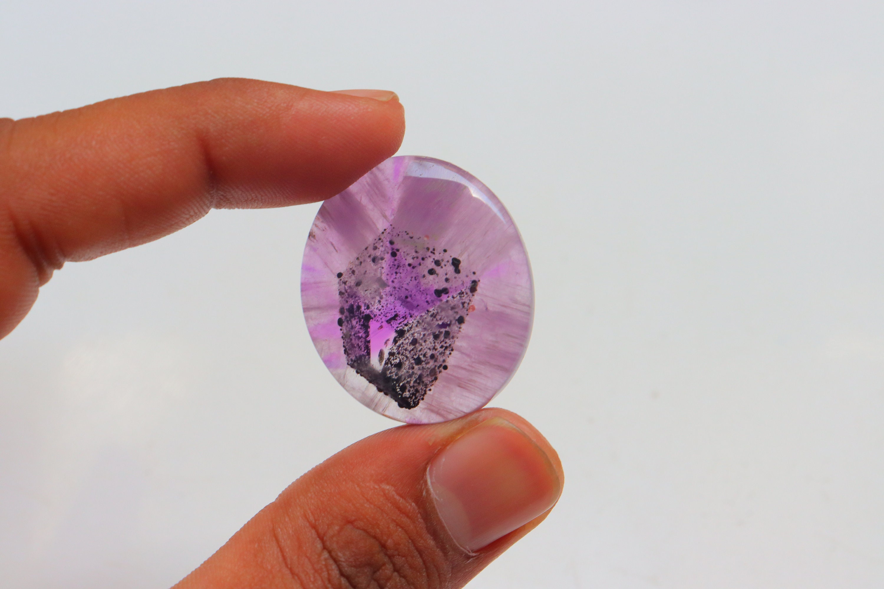 Trapiche Amethyst Cabochon Natural Trapiche Amethyst - Etsy UK