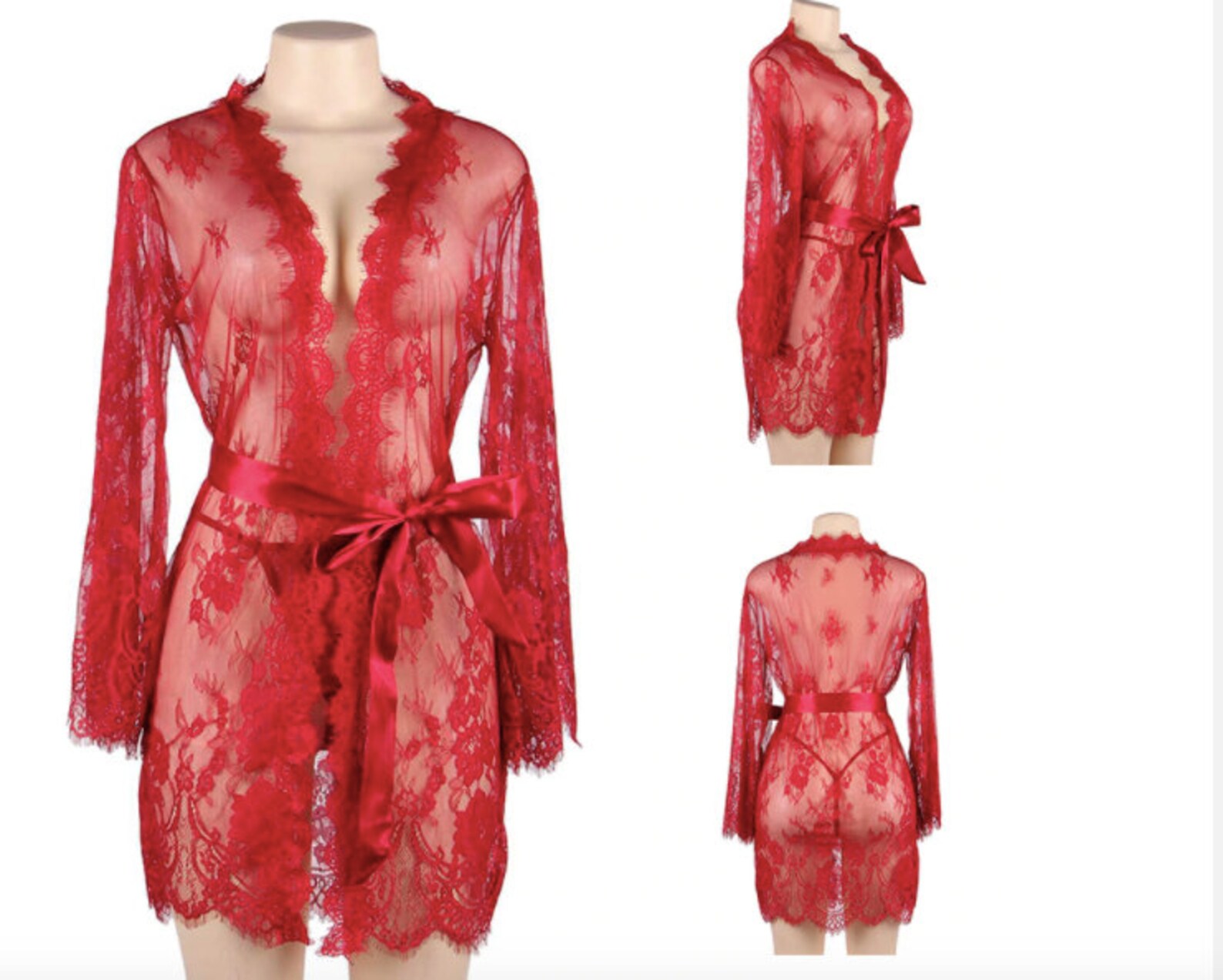 Sexy Sheer Lace Set For Womensleepwear Sexy Mesh Short Etsy